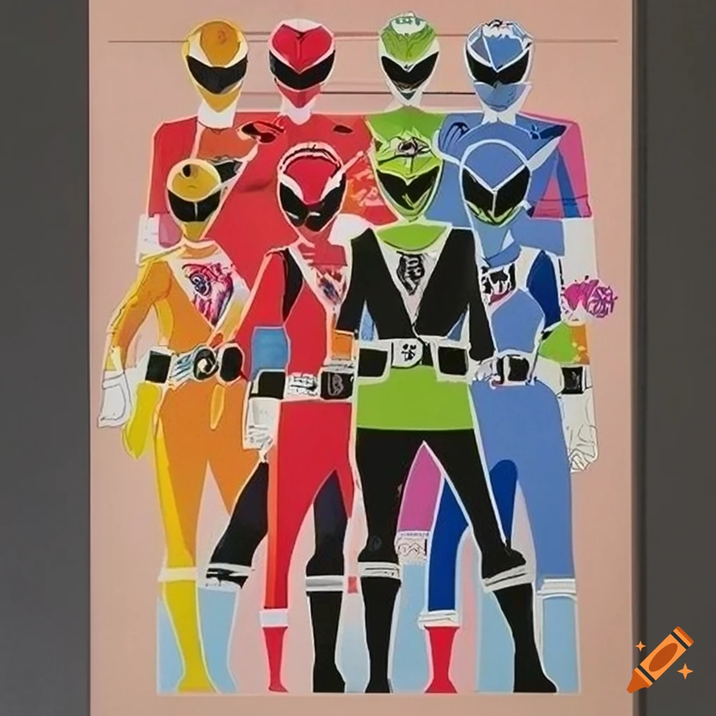 Sentai screenprint poster titled primavera on Craiyon