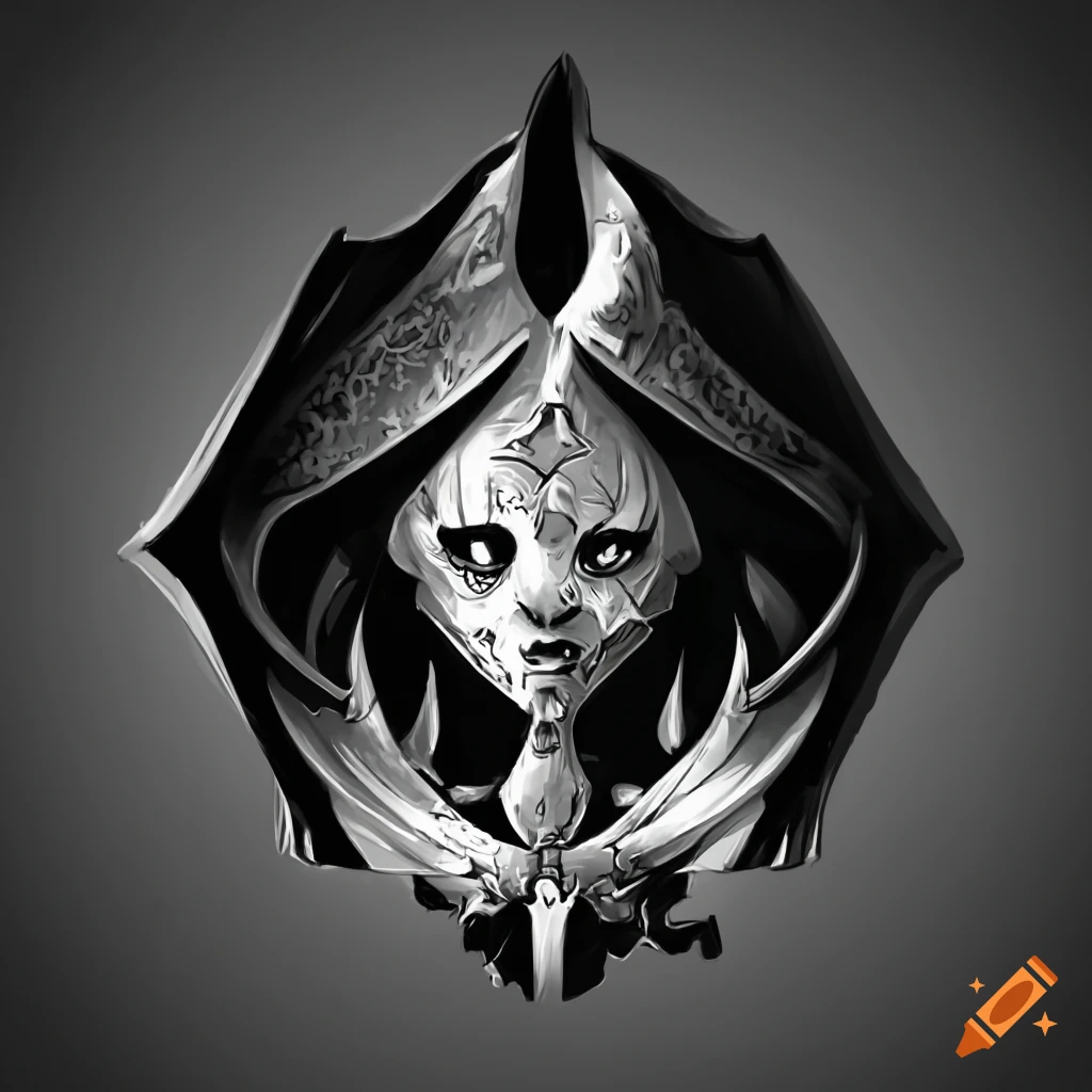 Stylized logo of a high-fantasy MMORPG on Craiyon