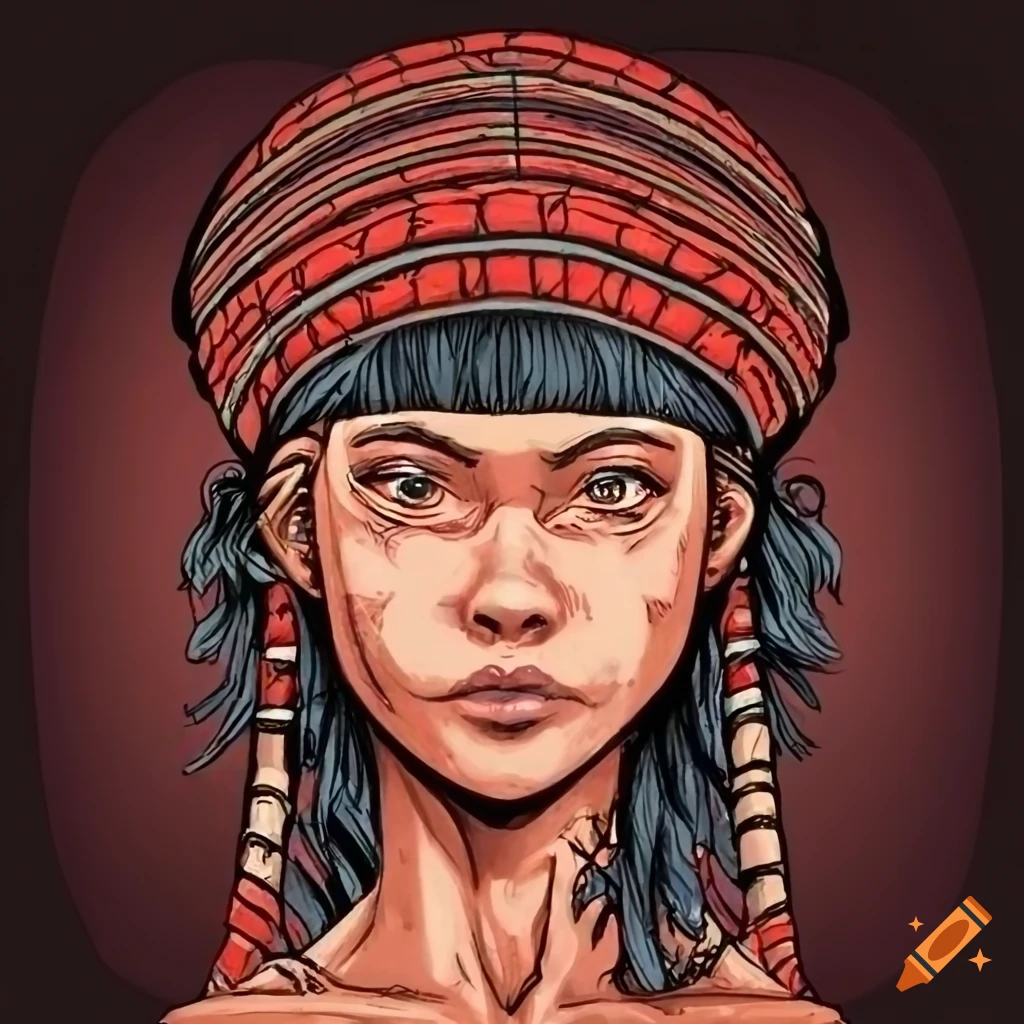 Igorot woman artwork inspired by leif jones on Craiyon