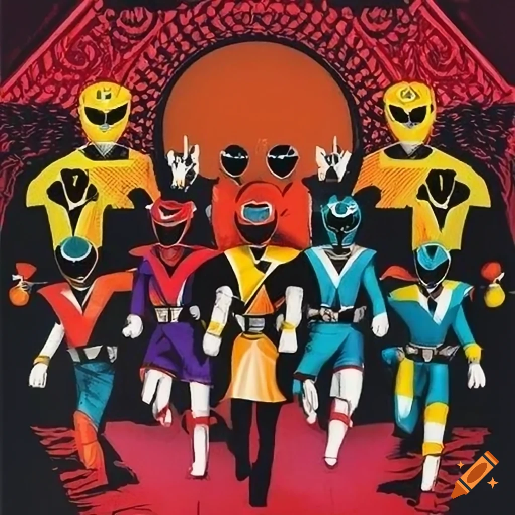 Super sentai primavera screenprint poster on Craiyon