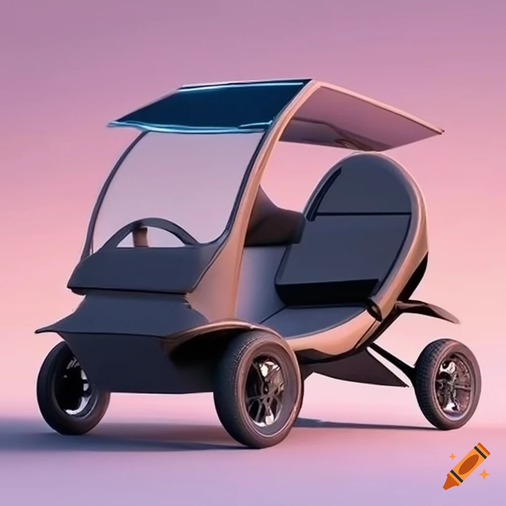 Stylish eco-friendly solar-powered buggy for hotel and golf course ...