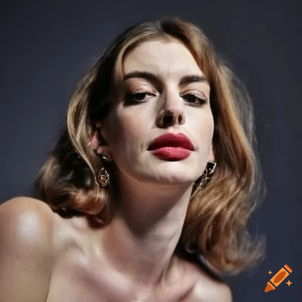 Close-up detailed shot of head and shoulders with intricate skin and hair details on Craiyon