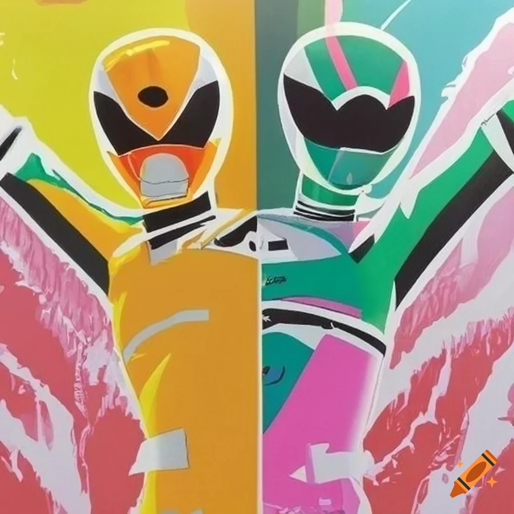 Super sentai primavera screenprint poster on Craiyon