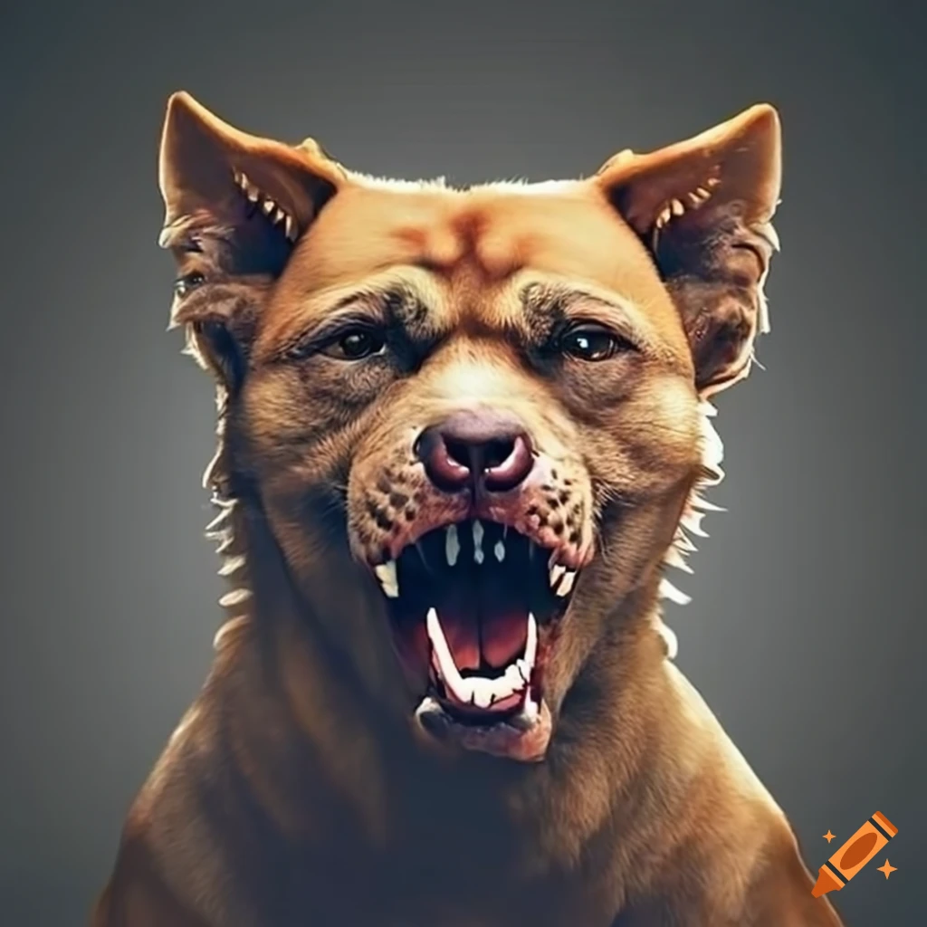 Angry dog on Craiyon