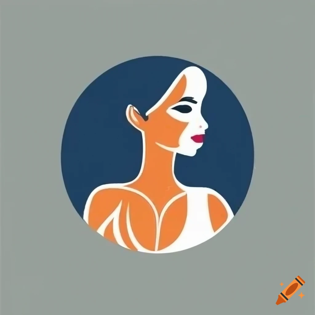 Modern unique women travel 2d logo design vector on Craiyon