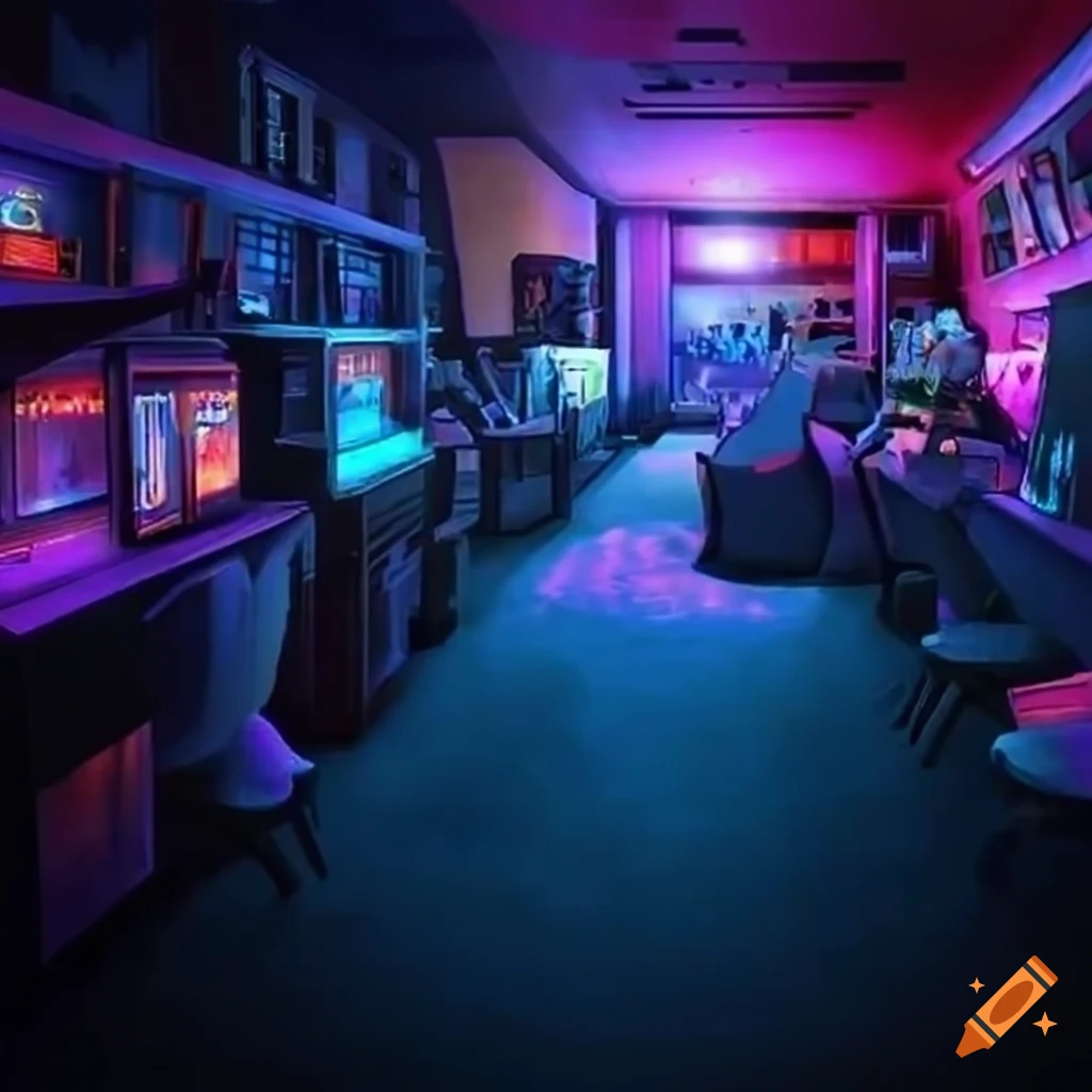 The gaming common area on Craiyon