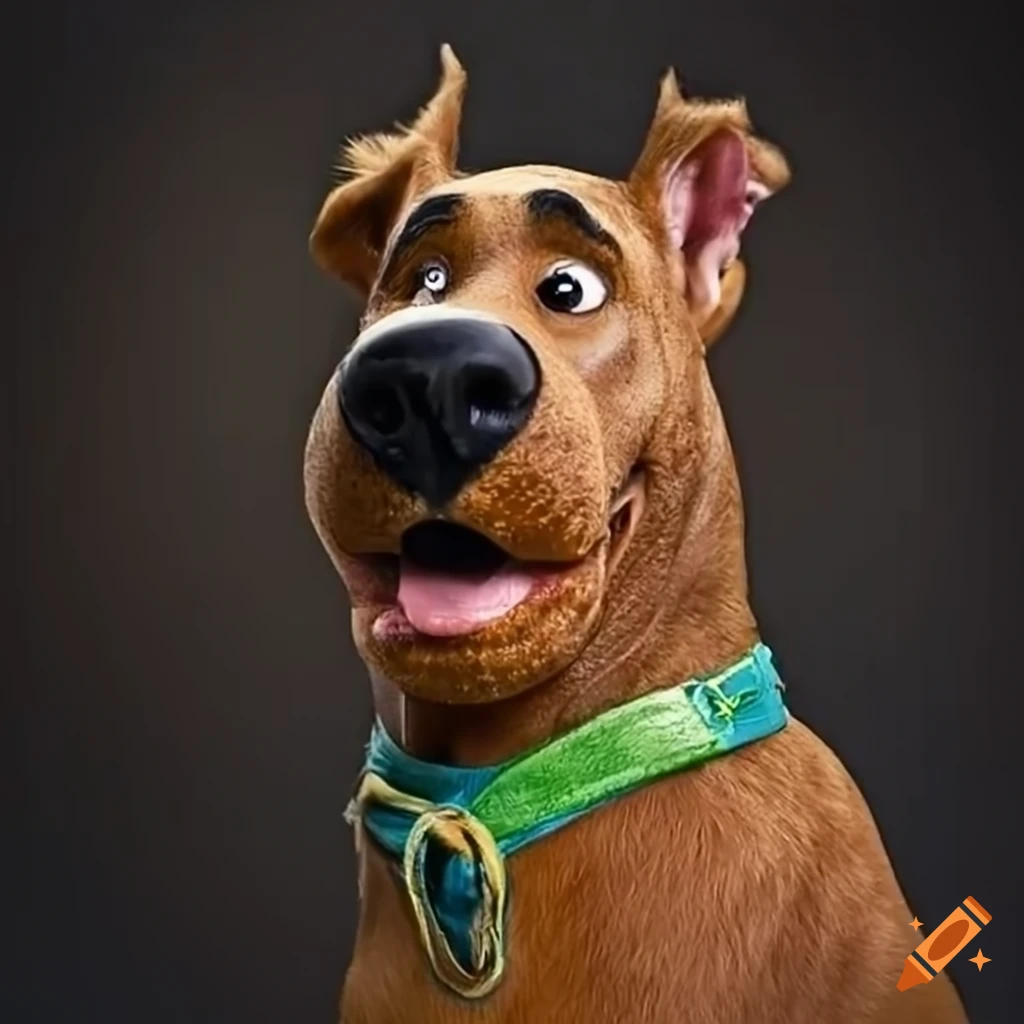 Realistic scooby-doo portrait on Craiyon