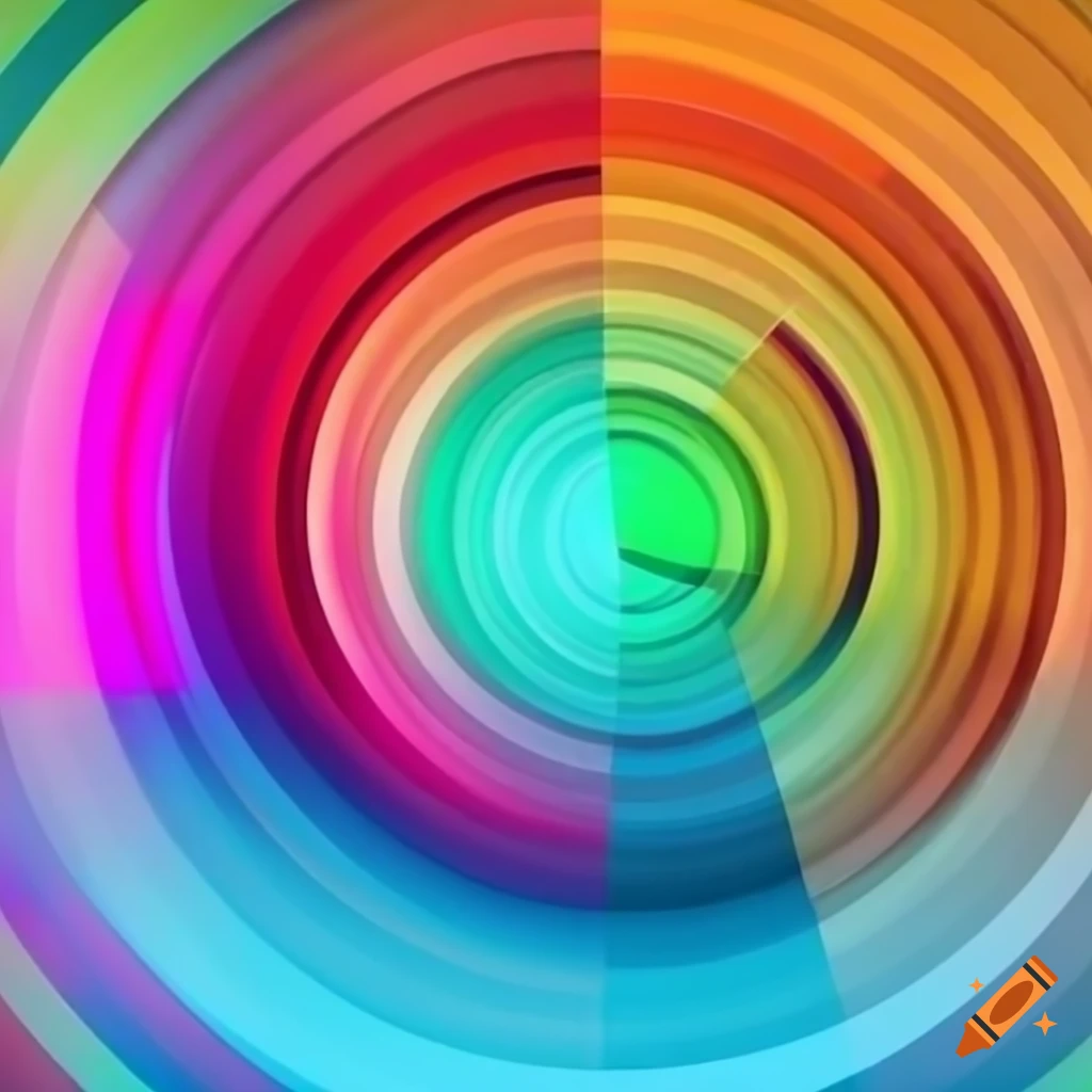 Engaging youtube channel banner with vibrant circle arrangement on Craiyon