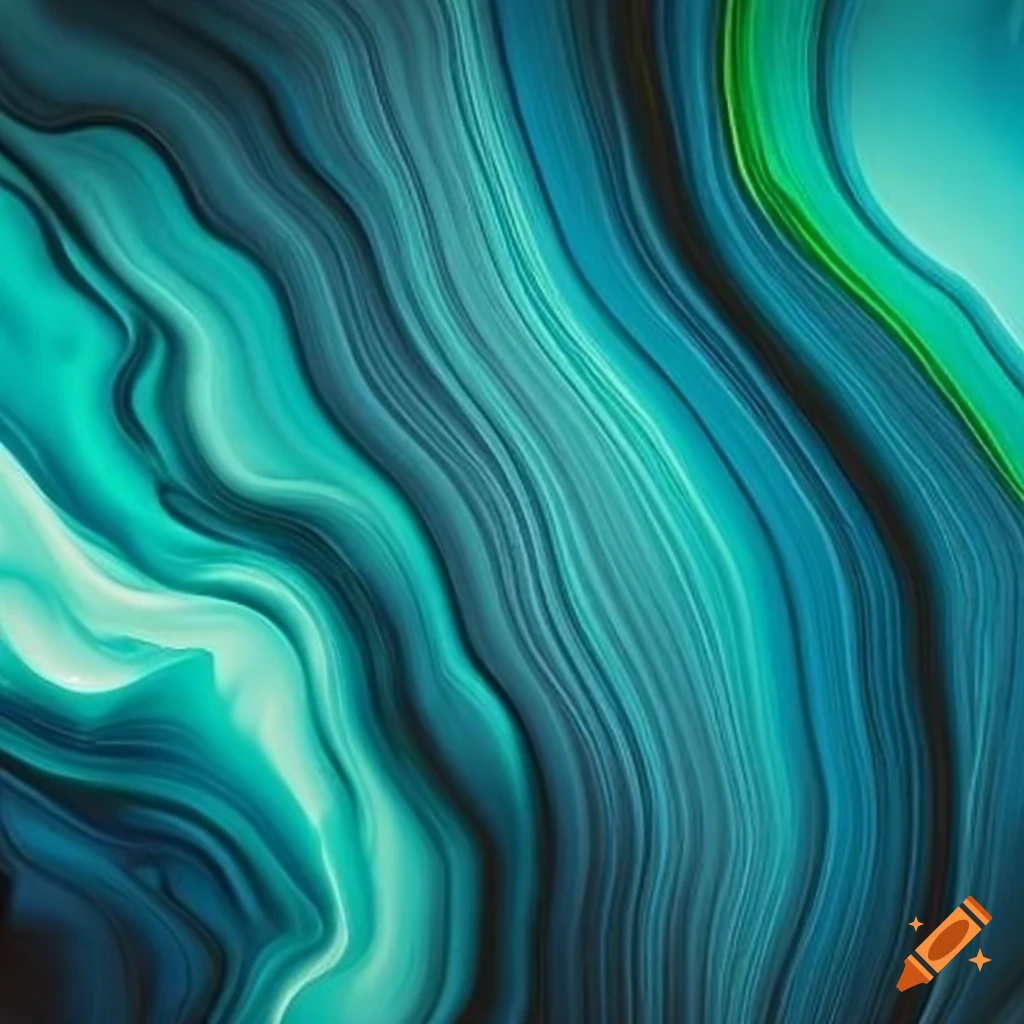 Blue green abstract art on Craiyon
