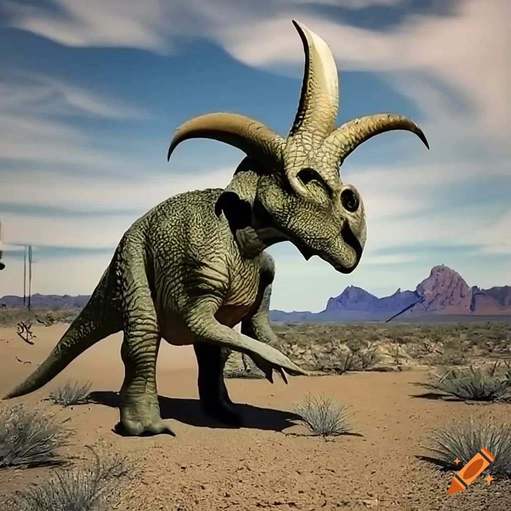 Protoceratops in an arizona desert environment on Craiyon