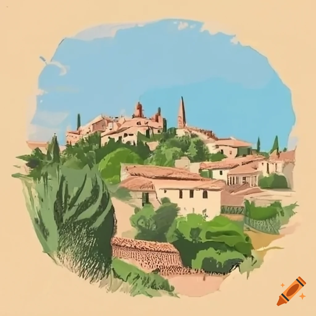 Provence landscape view on Craiyon