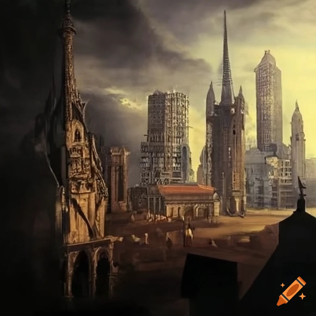 Abandoned cityscape on Craiyon