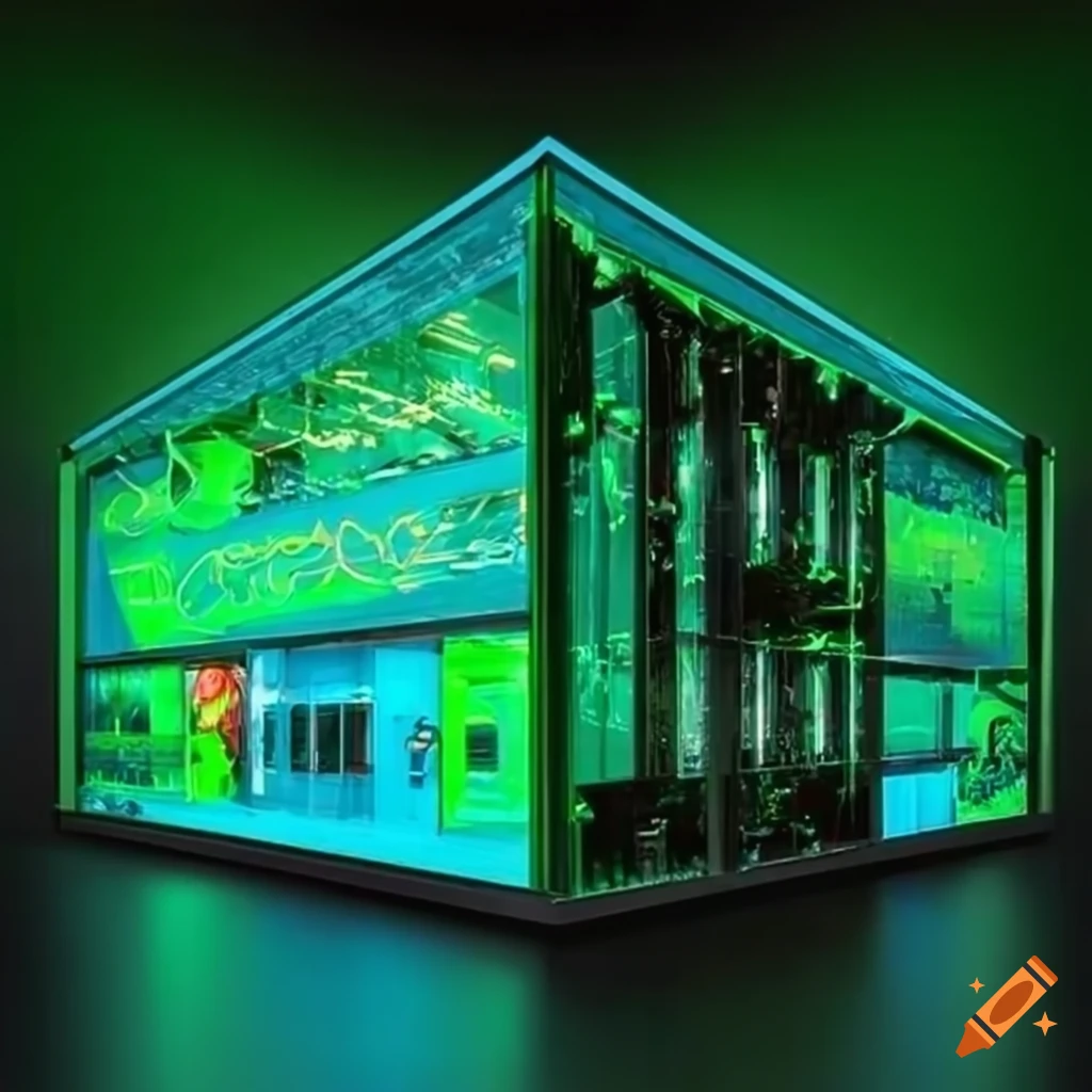Impressive mobile store building with 'Easy Choice' neon green and ...