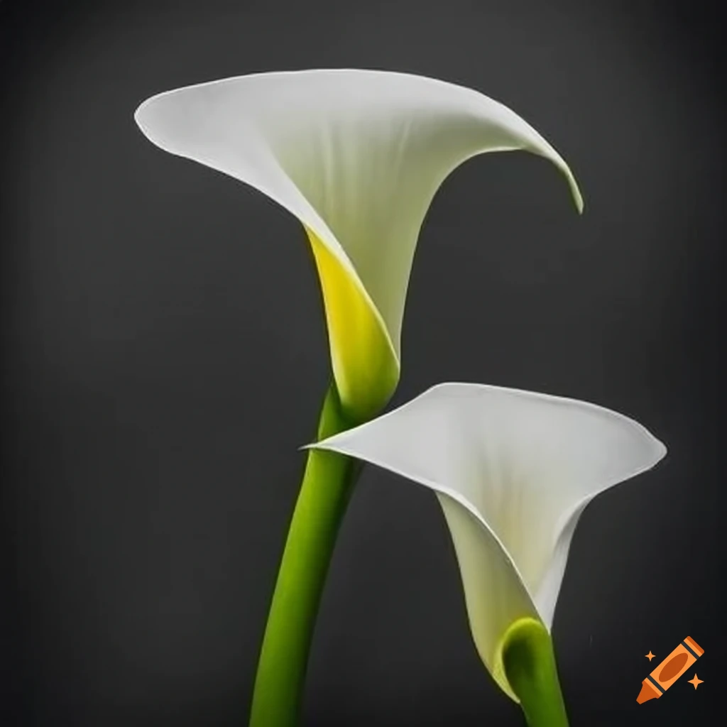 Calla lilies on a sympathy card on Craiyon