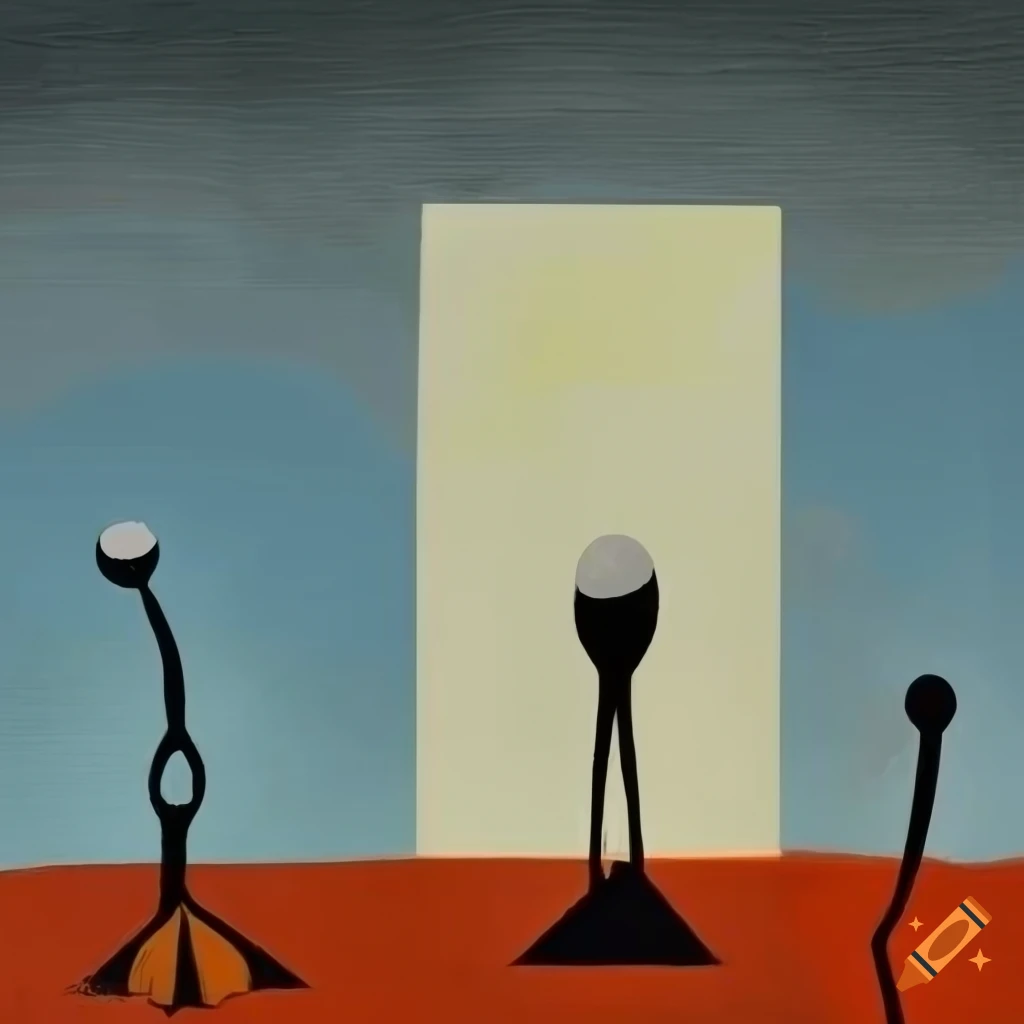 Surrealist scene with reds, yellows, whites, and blues in Victor ...