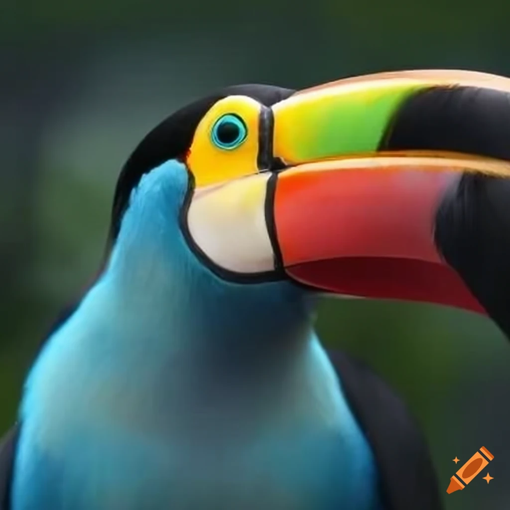 Toucan bird in a vibrant rio parade setting on Craiyon