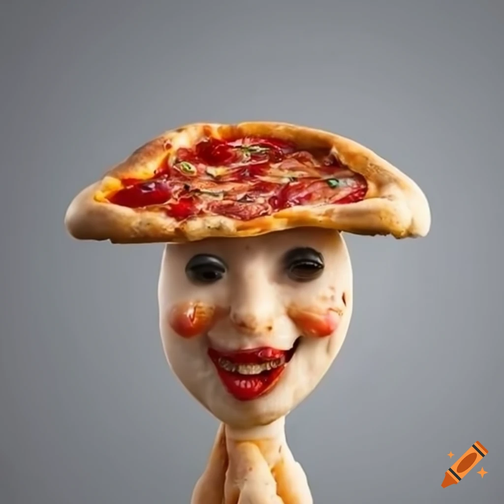 Pizza human creation on Craiyon