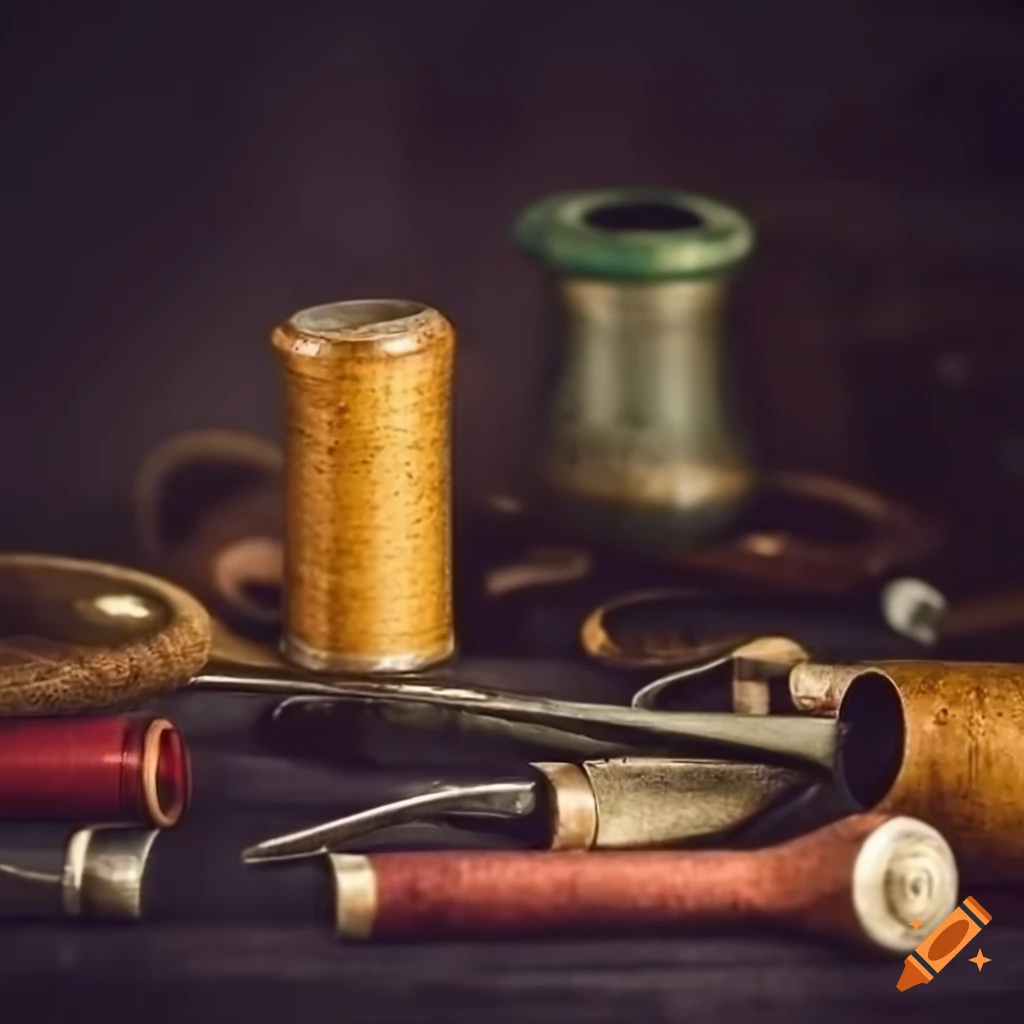 Vintage sewing tools in high resolution on Craiyon