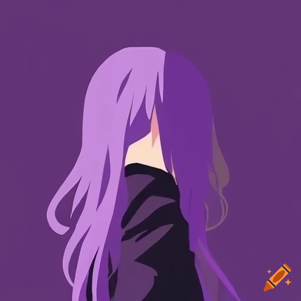 Minimalist anime purple edgy design on Craiyon