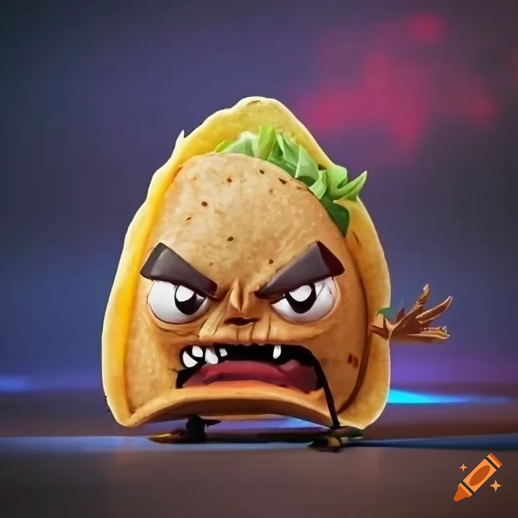 Angry taco on Craiyon