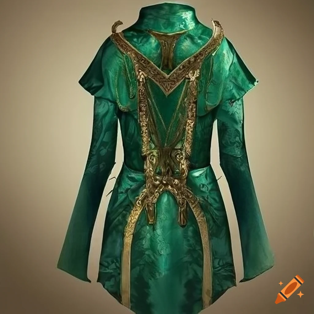 Emerald fantasy tunic on Craiyon