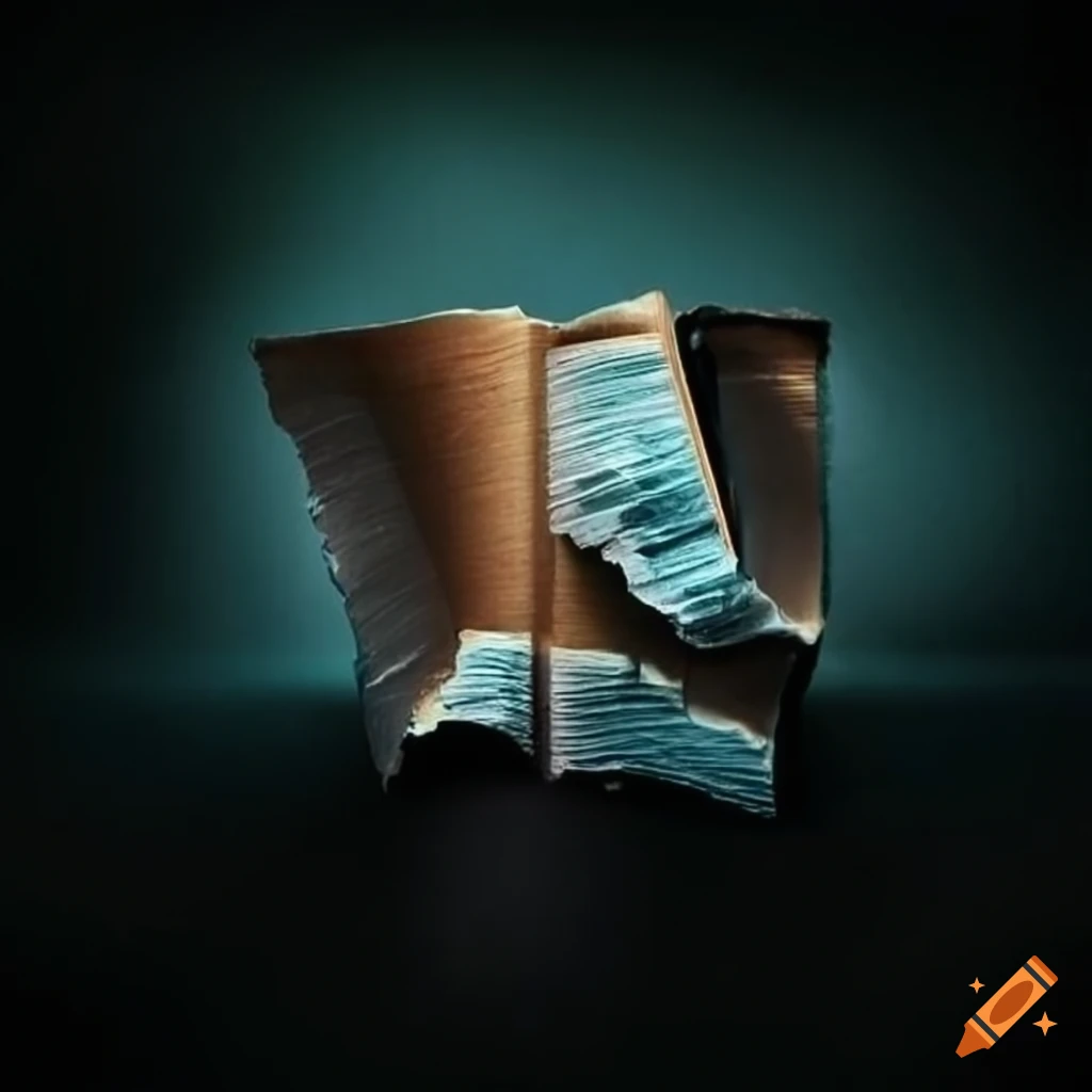 Ripped books on Craiyon