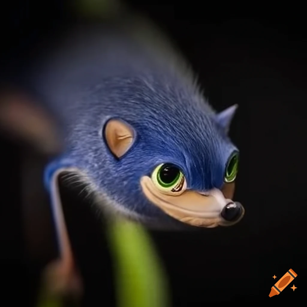 World's smallest sonic character on Craiyon