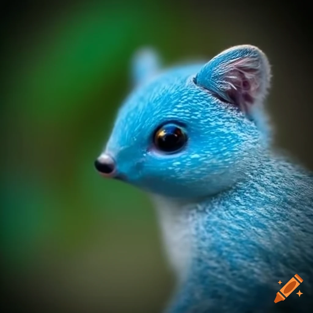 Small cute blue fantasy animal on Craiyon