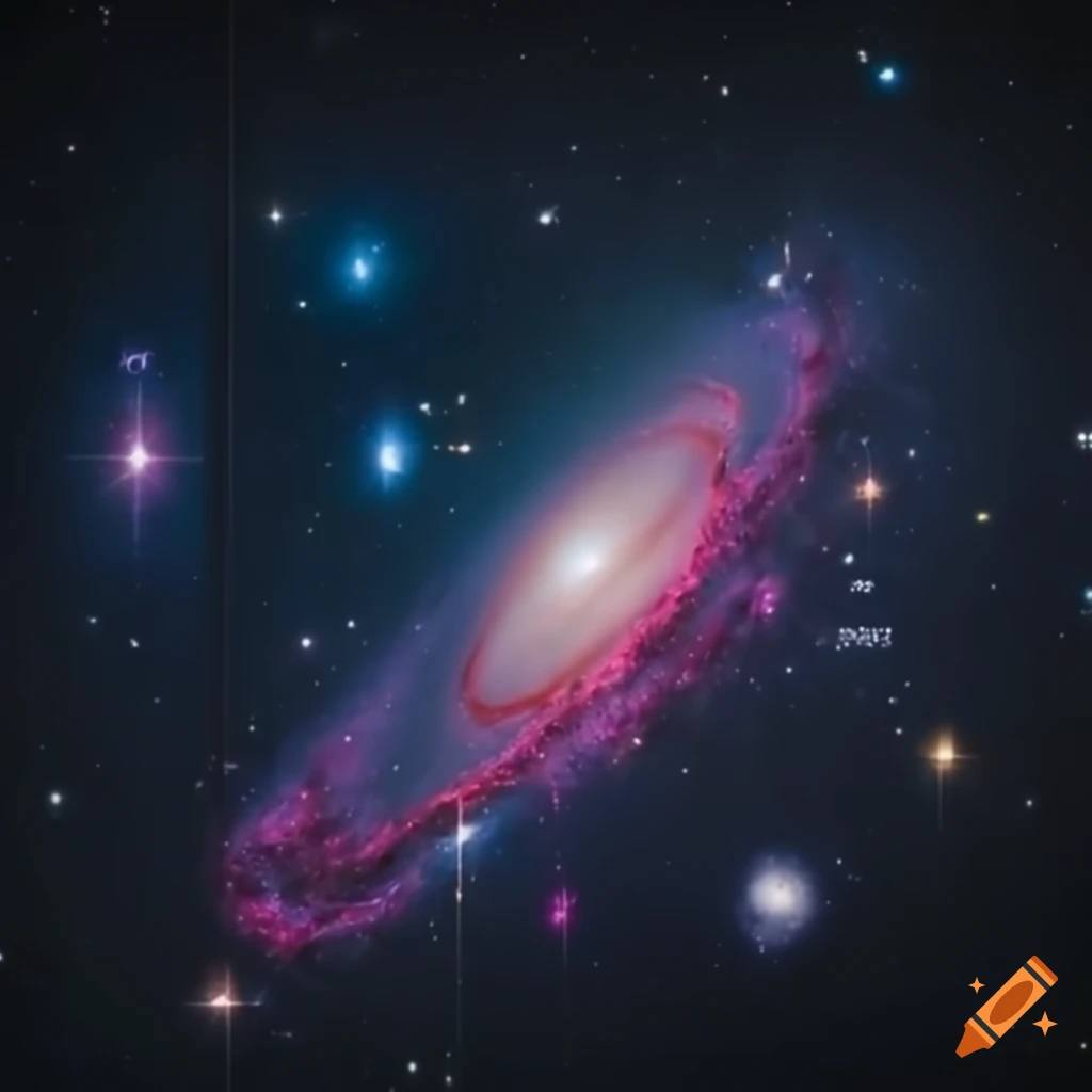 Universe captured from a distance with a photographer in frame on Craiyon