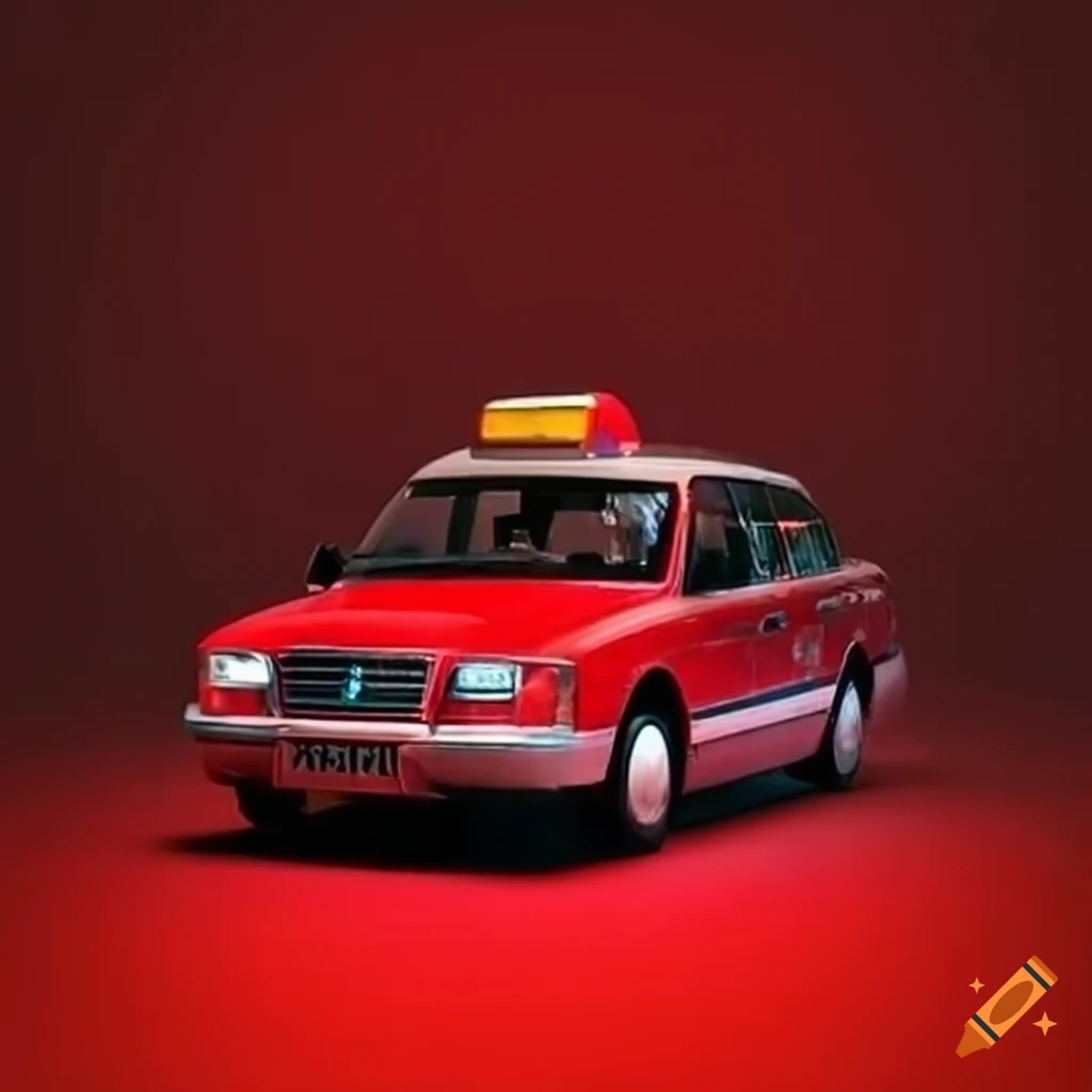 Red hong kong taxi on Craiyon