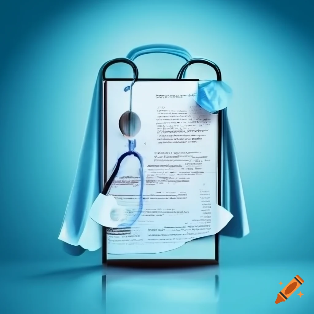 Hospital doctor paperwork on Craiyon