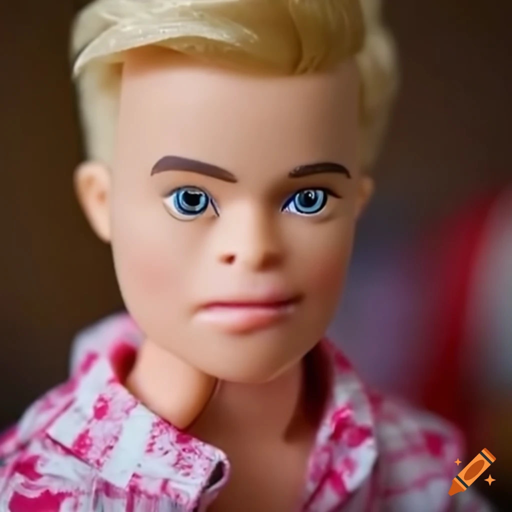 Ken doll constructing a barbie doll on Craiyon
