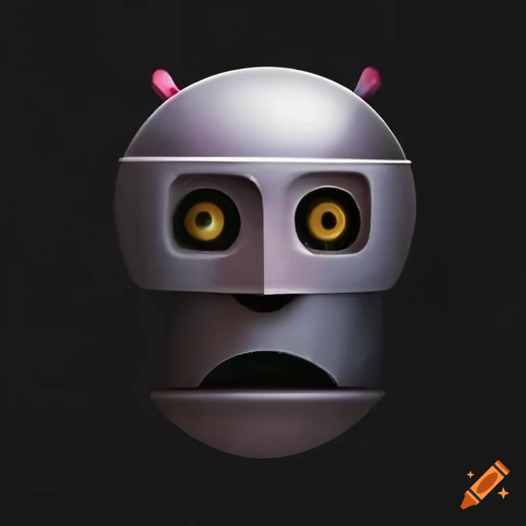 Simple robot face on Craiyon