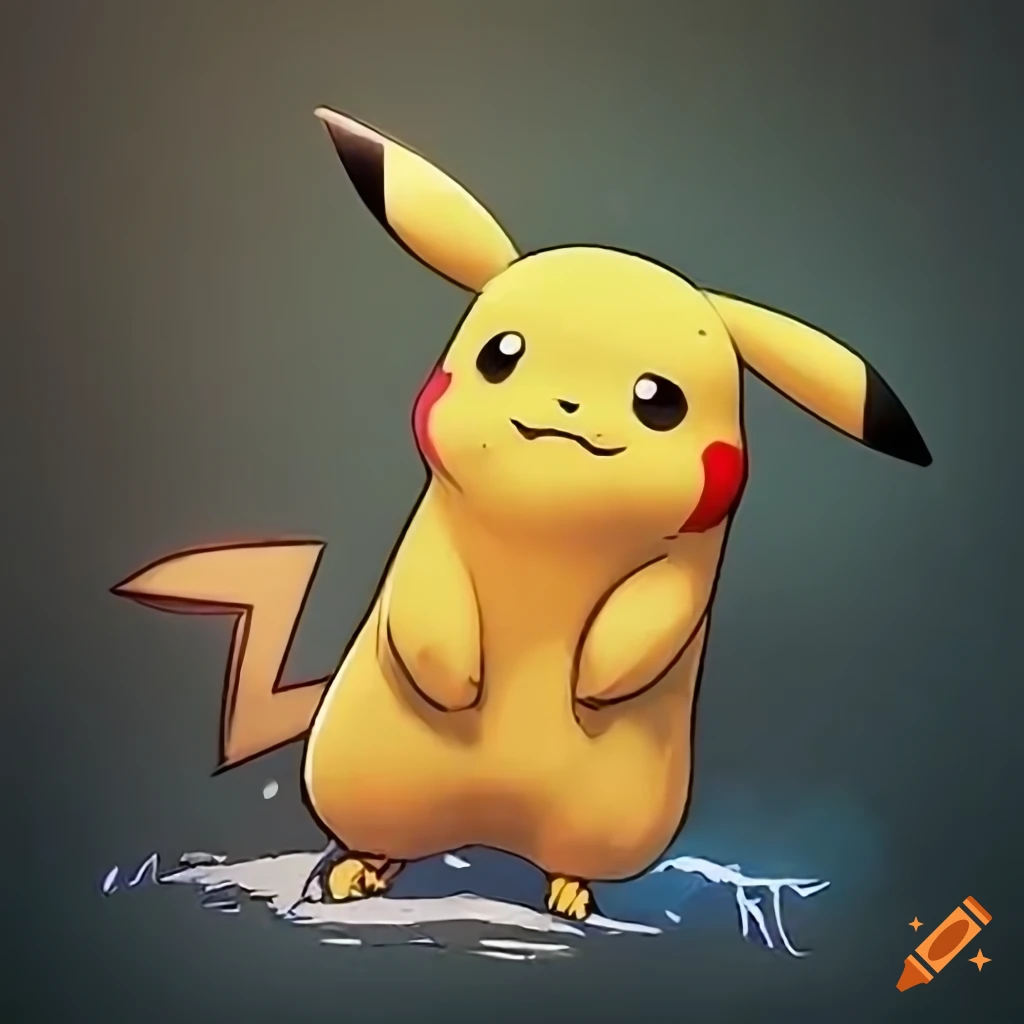Pikachu character on Craiyon