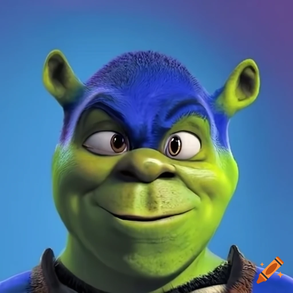 Shrek and sonic hybrid character on Craiyon