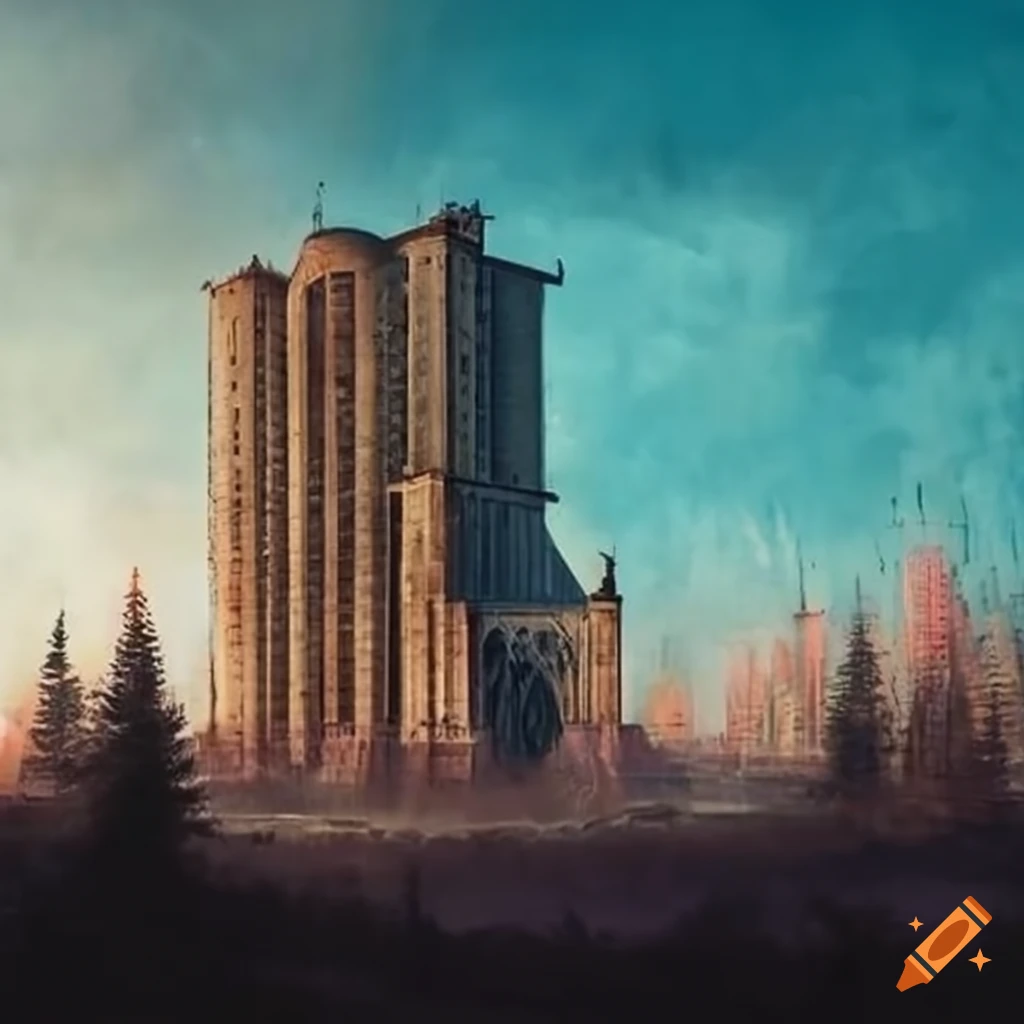 Impressive soviet-style industrial buildings architecture on Craiyon