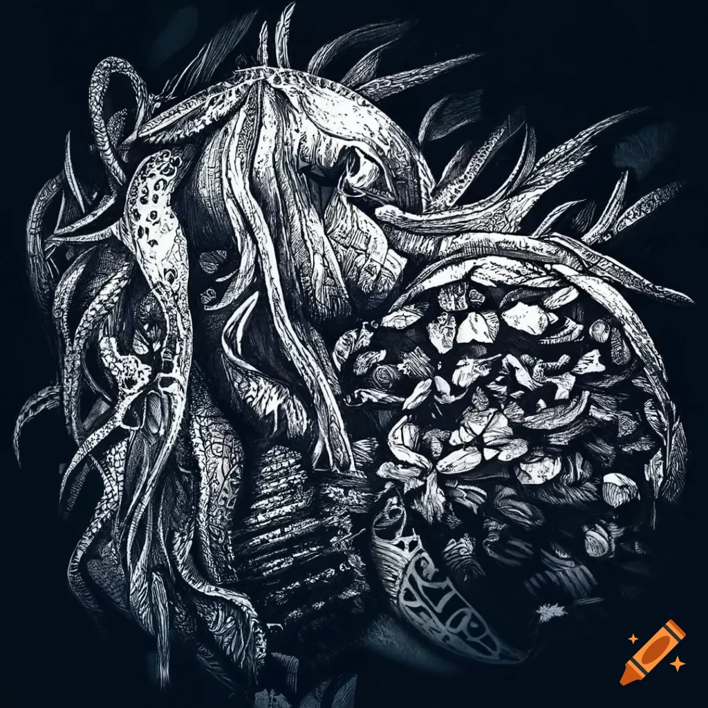 Intricate detailed drawing depicting depression on Craiyon