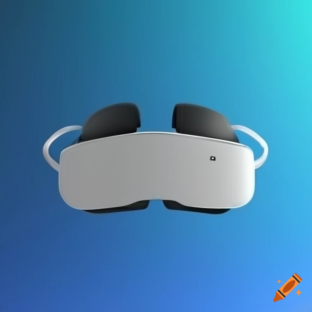 3d vr headset icon with soft blue gradient on Craiyon