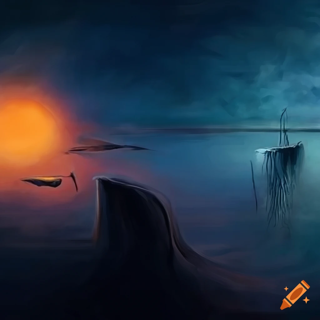 Abstract surrealism art on Craiyon