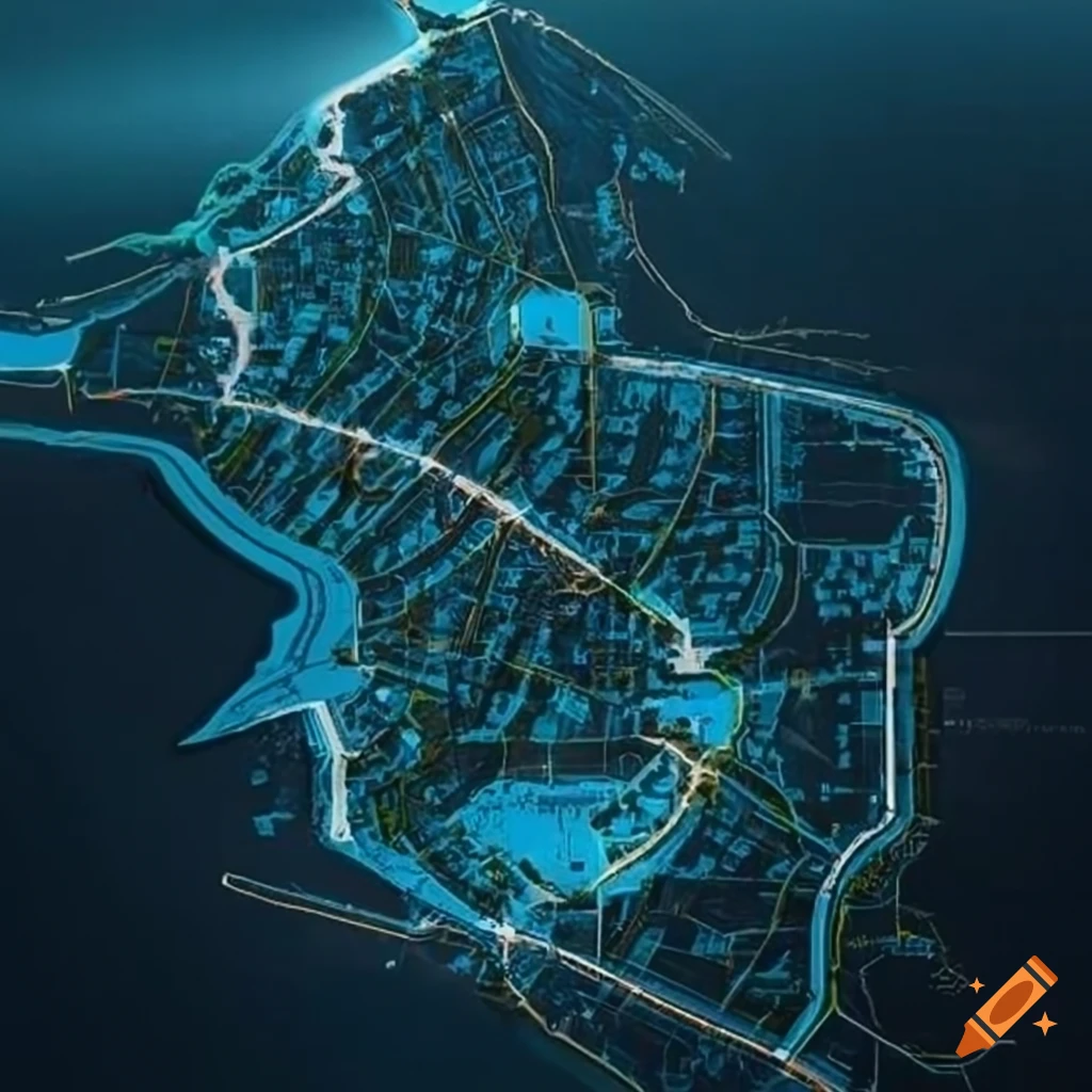 Interactive university campus map showing points of interest and ...