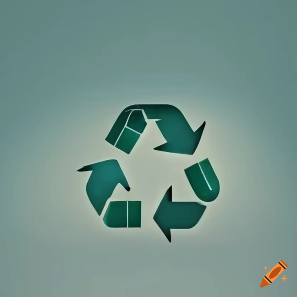 Recycling etiquette triman symbol on Craiyon