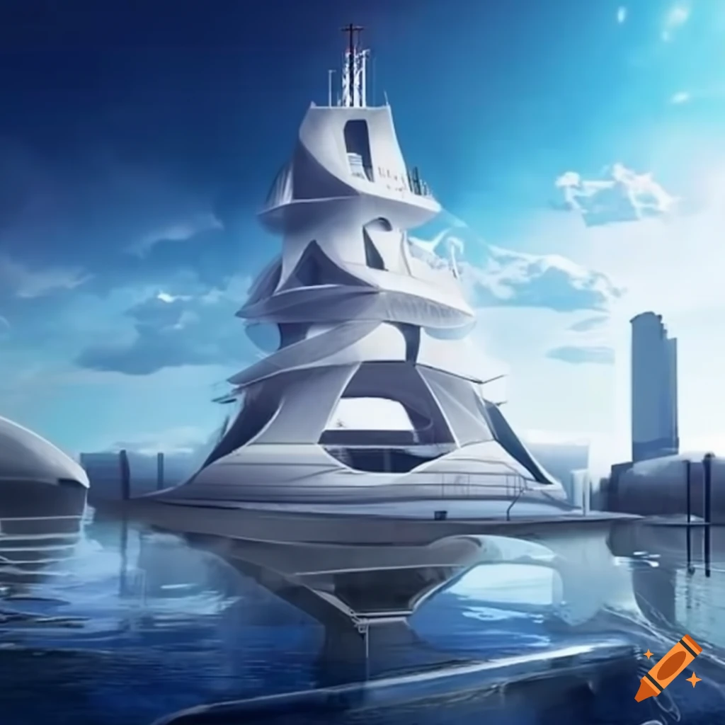 Modern futuristic ship monument architecture design on Craiyon