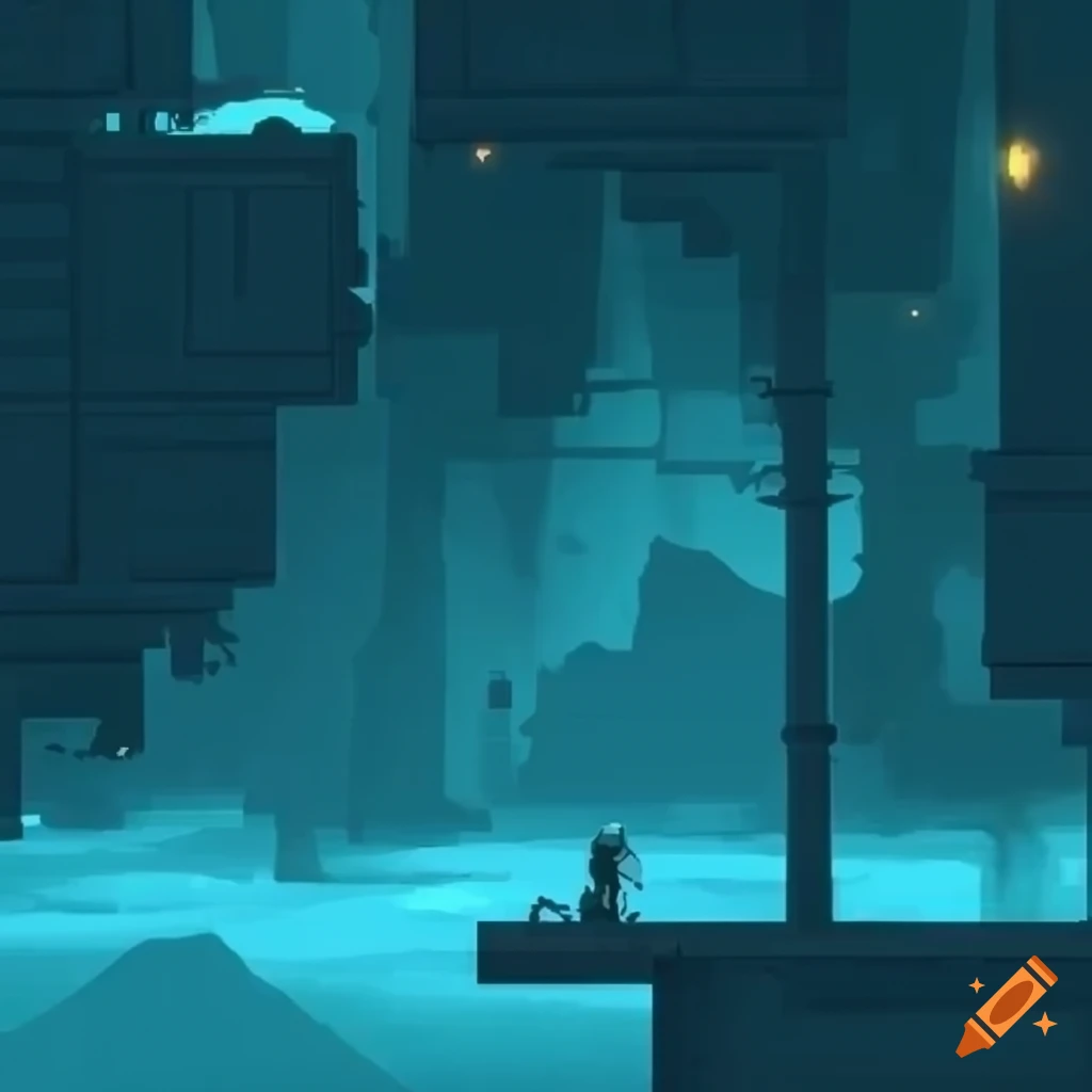 Platformer background on Craiyon