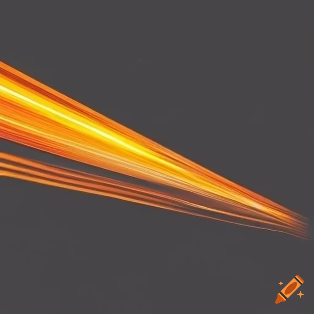 Orange speed light trail on Craiyon