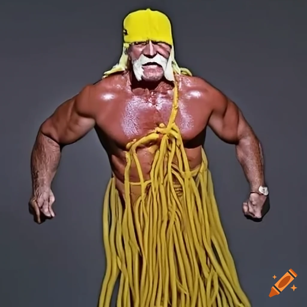 Spaghetti version of hulk hogan on Craiyon