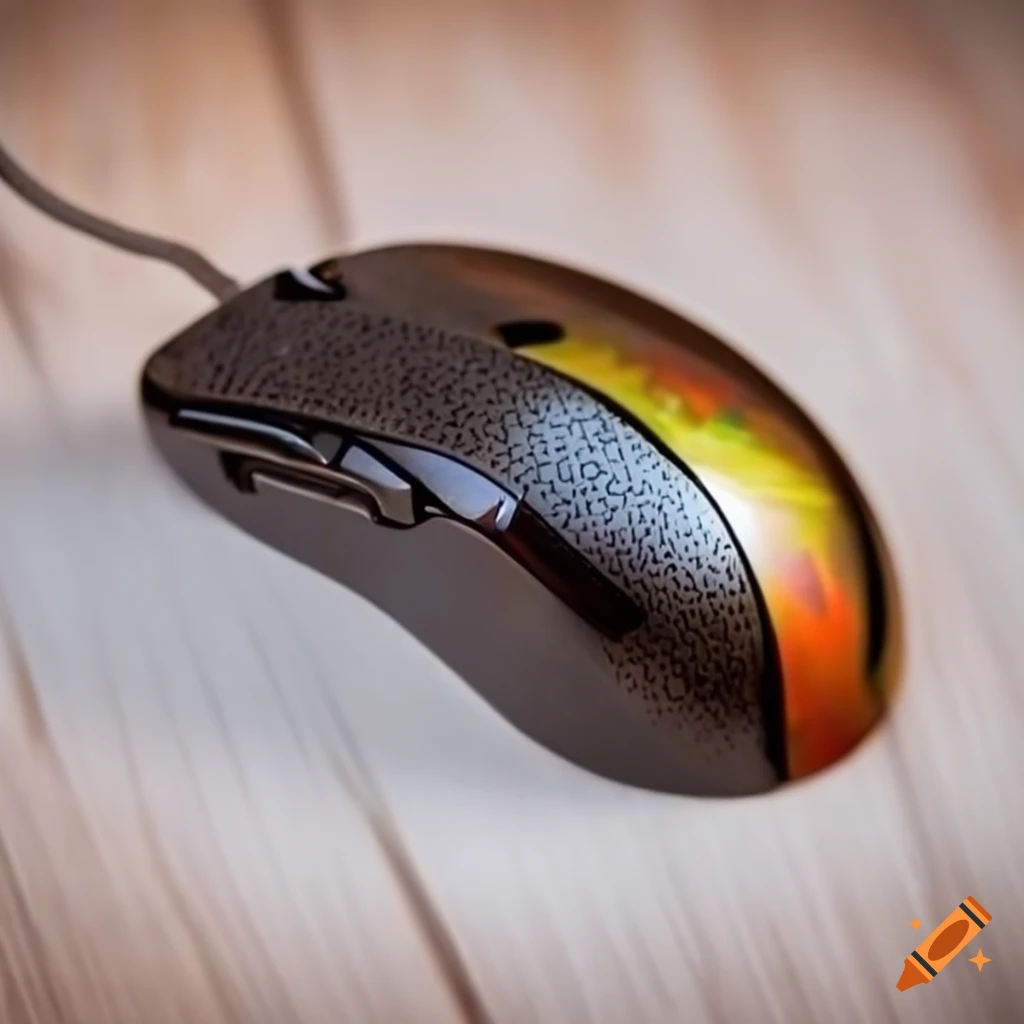 Unique computer mouse made of meteorite and colored ceramic smalt on ...