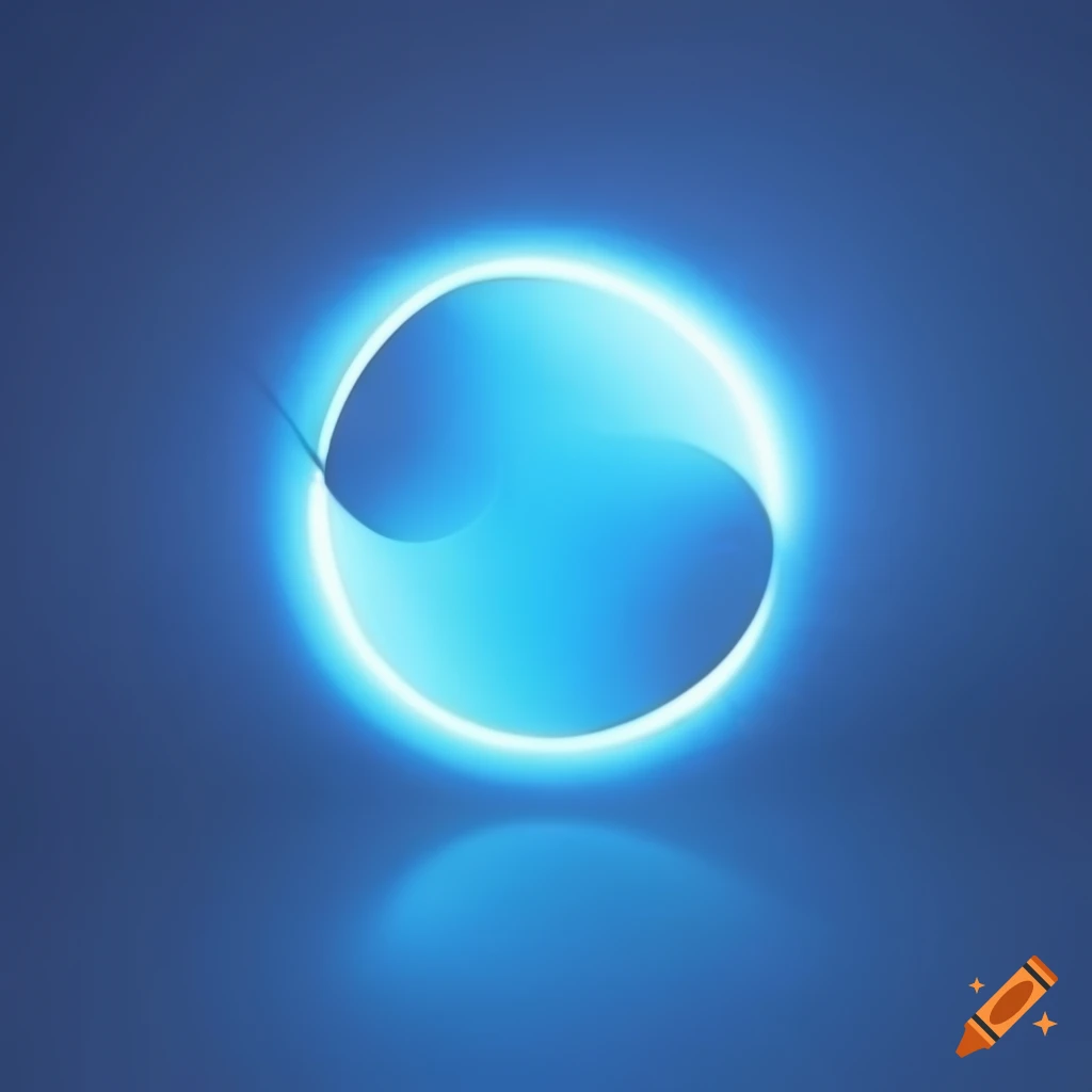 Light blue logo with touches of white on Craiyon