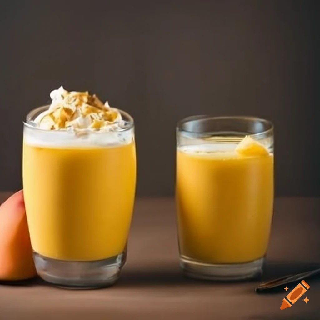 Mango lassi drink on Craiyon