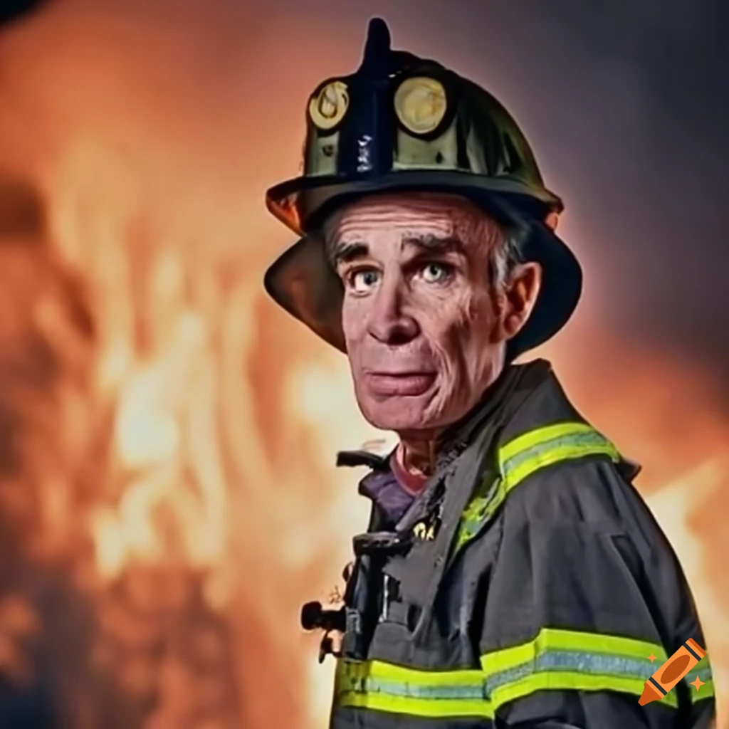 Bill nye as a firefighter on Craiyon