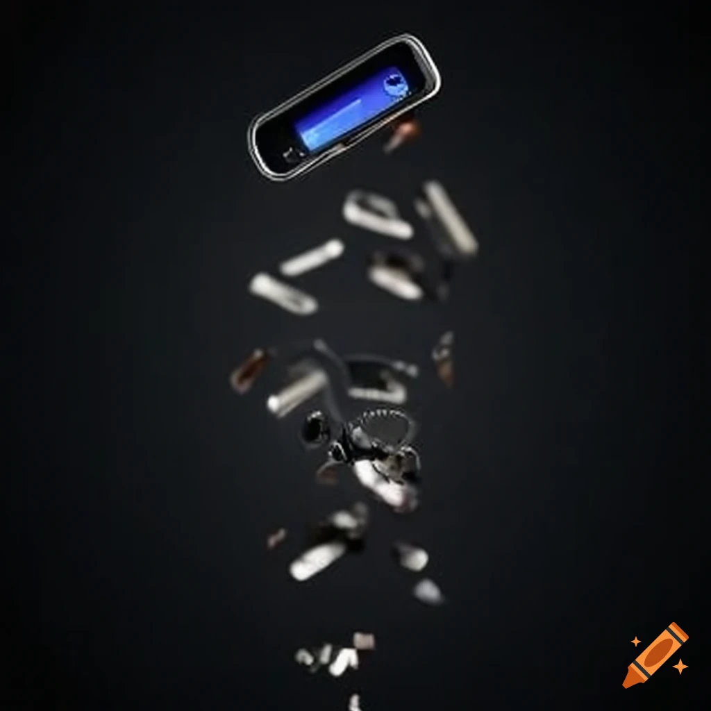 Floating phones on Craiyon